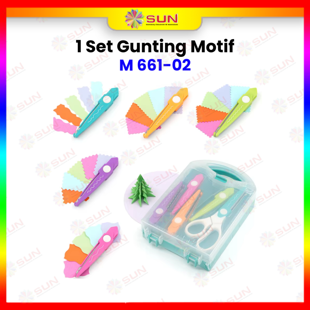 Jual 1 Set Gunting Motif Fancy Kamei 5 Varian Motif M661-02 | Shopee ...