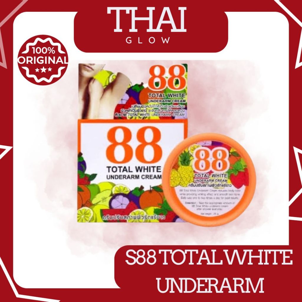 Jual S88 TOTAL WHITE UNDERARM CREAM 35gr / CREAM KETIAK THAILAND / S88 ...