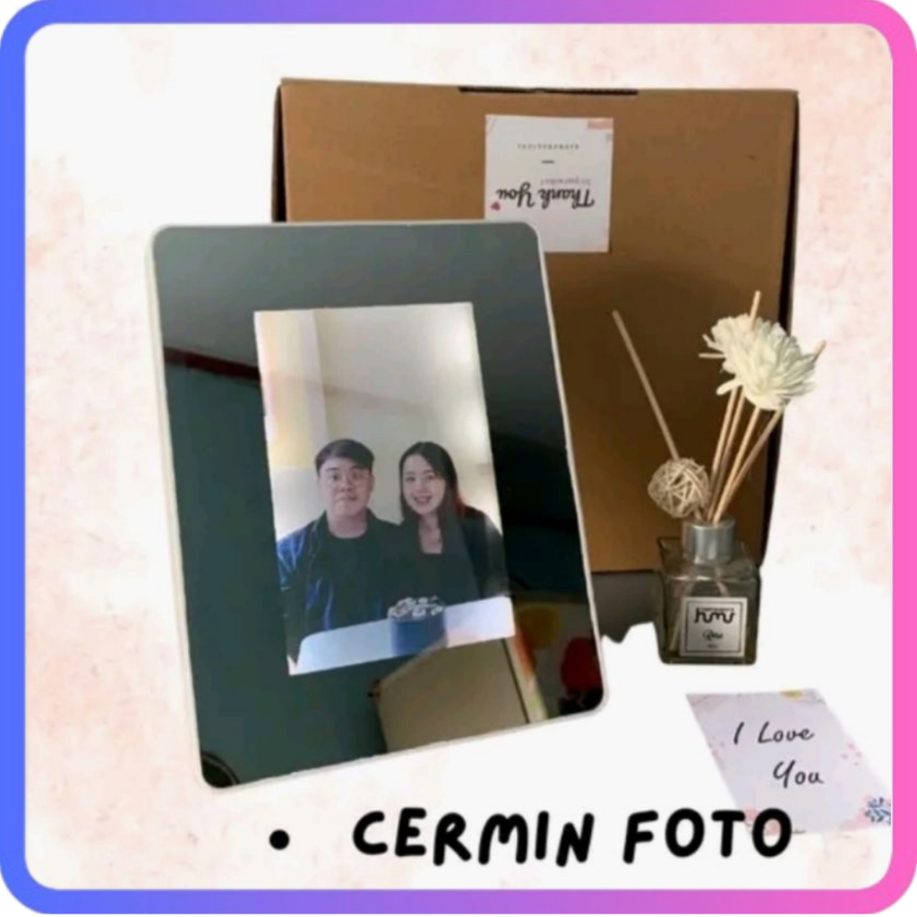 Jual Cermin mirror kaca magic ajaib frame foto lampu LED hadiah kado ...