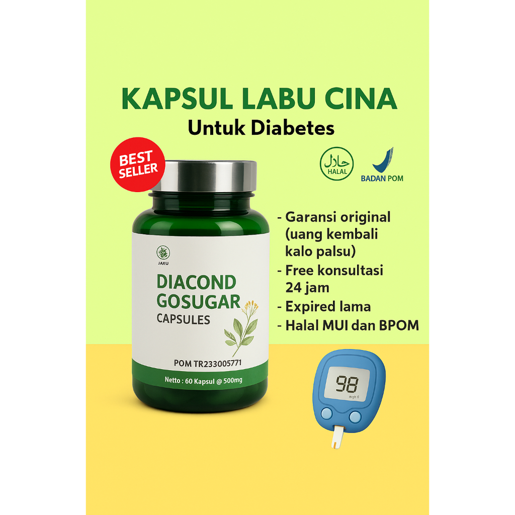 Jual VIRAL GOSUGAR Herbal Kapsul Susu Labu Cina Original Herbal Cina ...