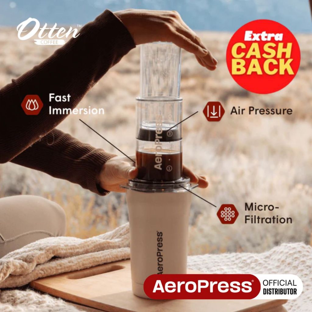 Jual AeroPress - Go Plus Travel Coffee Press (Cream) - Alat Seduh Kopi ...