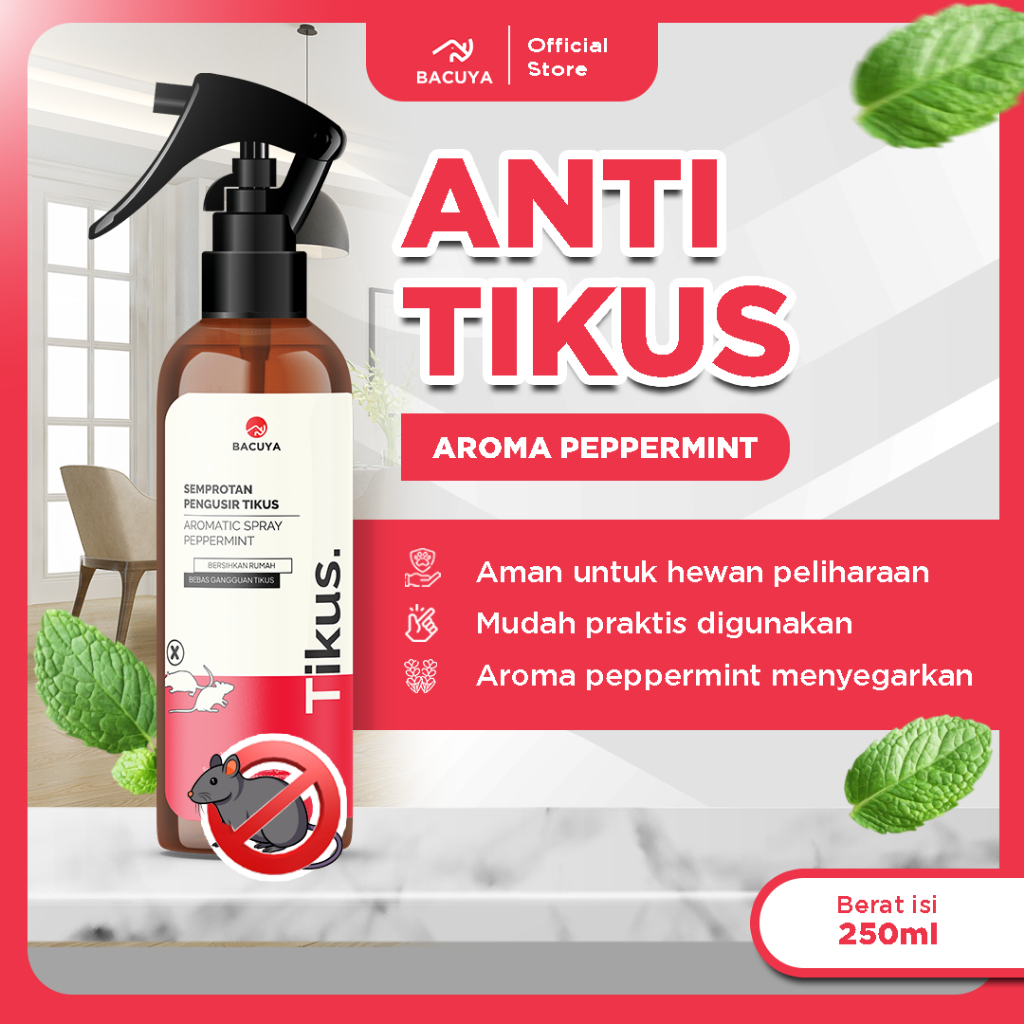 Jual BACUYA Semprotan Pengusir Tikus Alami Obat Pengusir Anti Tikus ...