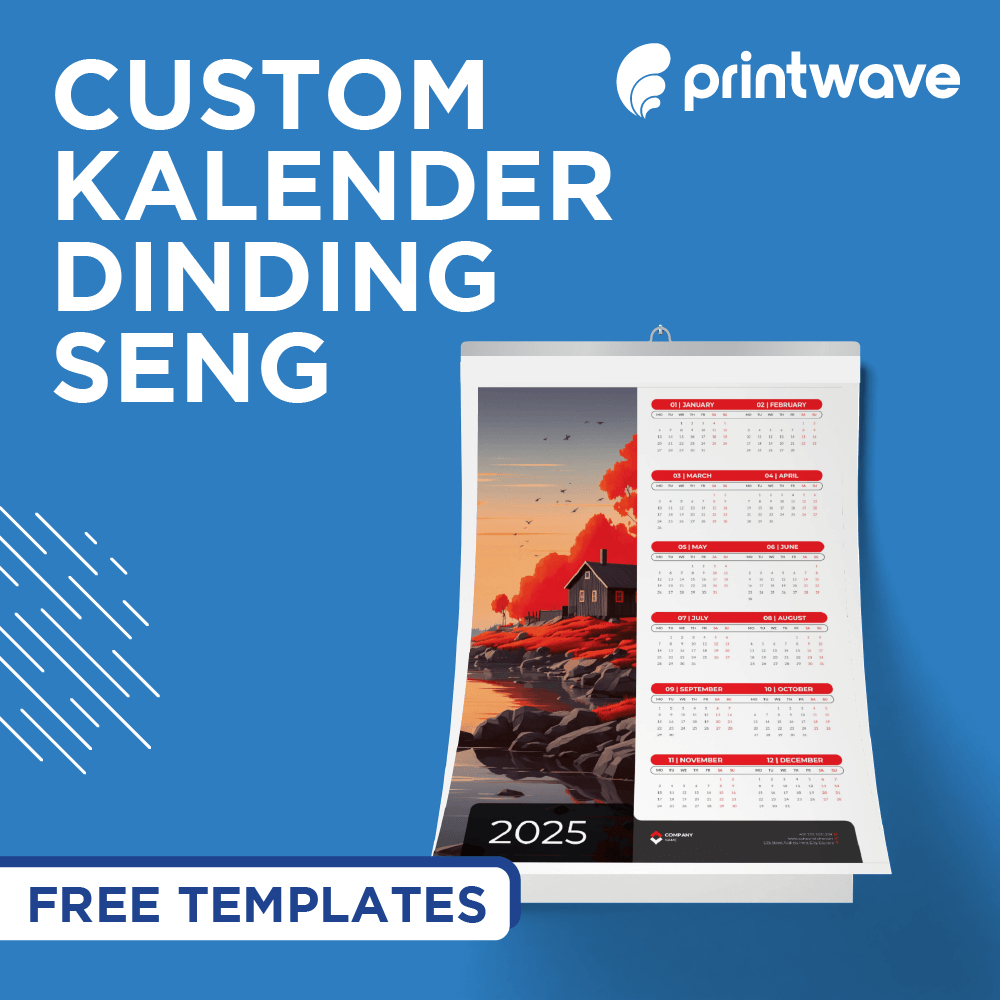 Jual Kalendar Dinding Jepit Seng/Klem 2026 Custom A3+ | Kalendar ...