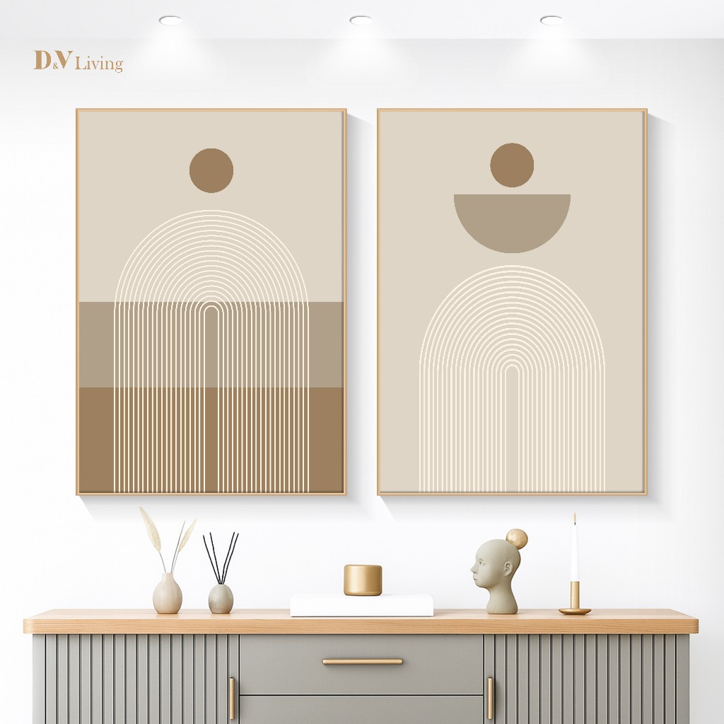 Jual DVLIVING Set 2 PCS Hiasan Dinding Ruang Tamu – Lukisan Canvas ...