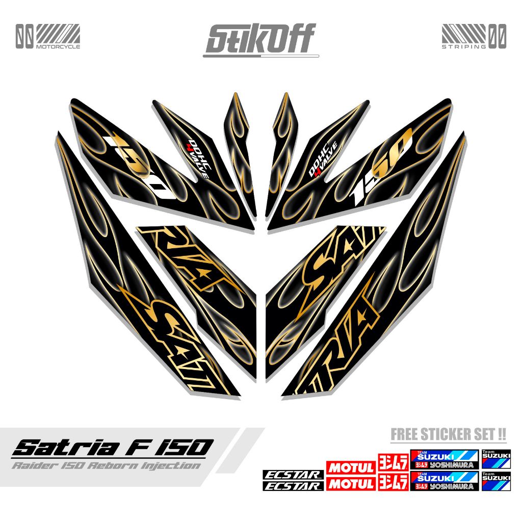 Jual STRIPING SATRIA FU INJEKSI /MTF36/ STIKER ALL NEW SATRIA F150 FI ...