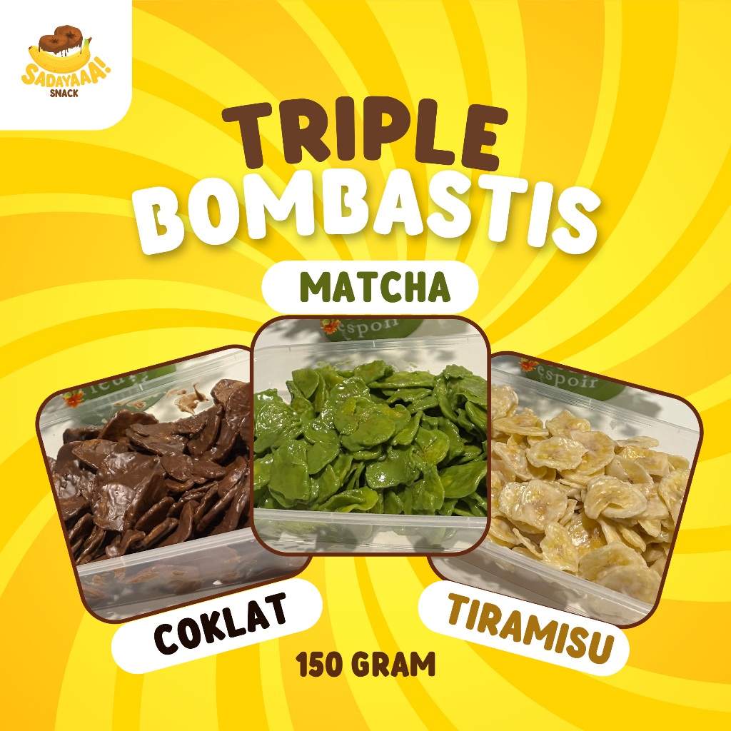 Jual Keripik Pisang Lumer - Paket 3 Rasa Coklat Matcha Tiramisu 450gram ...