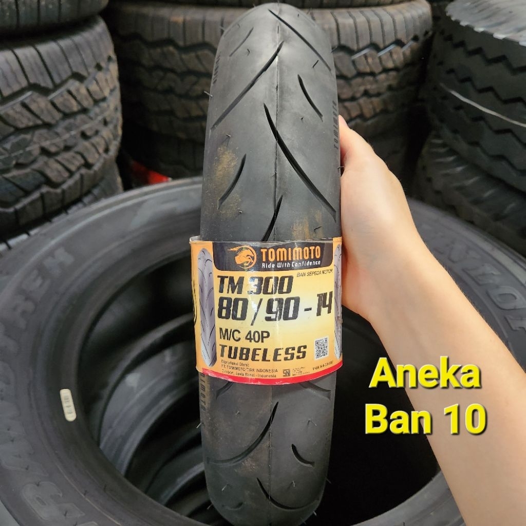 Jual Ban Motor Tomimoto 80/90-14 TM300 Tubeless | Shopee Indonesia