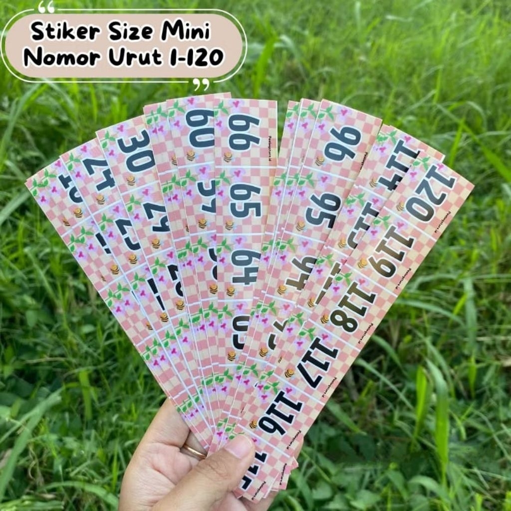 Jual New Stiker Angka Tabungan Target 1 - 120 Stiker / Stiker Nomor ...