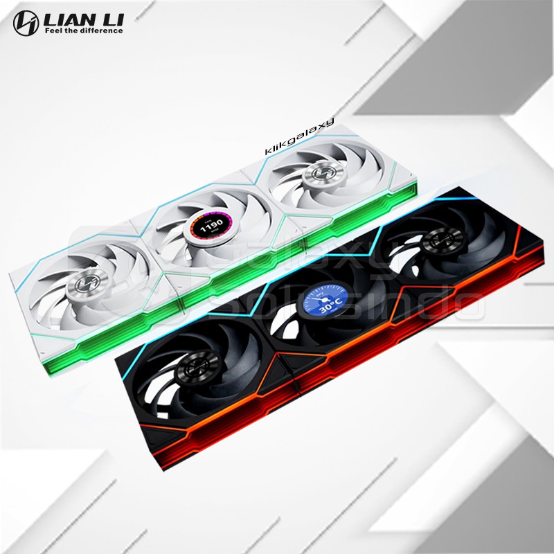 Jual LIAN LI UNI FAN TL120 LCD ARGB 120mm Reverse Blade Triple Pack ...
