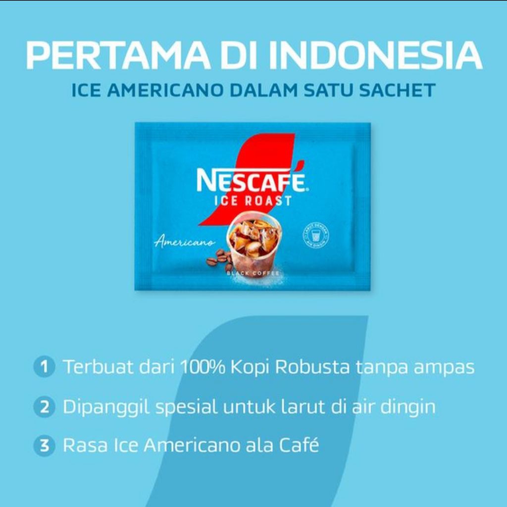 Jual Nescafe Americano Ice Roast Kopi Hitam Instant [1x2g] by Nestle ...