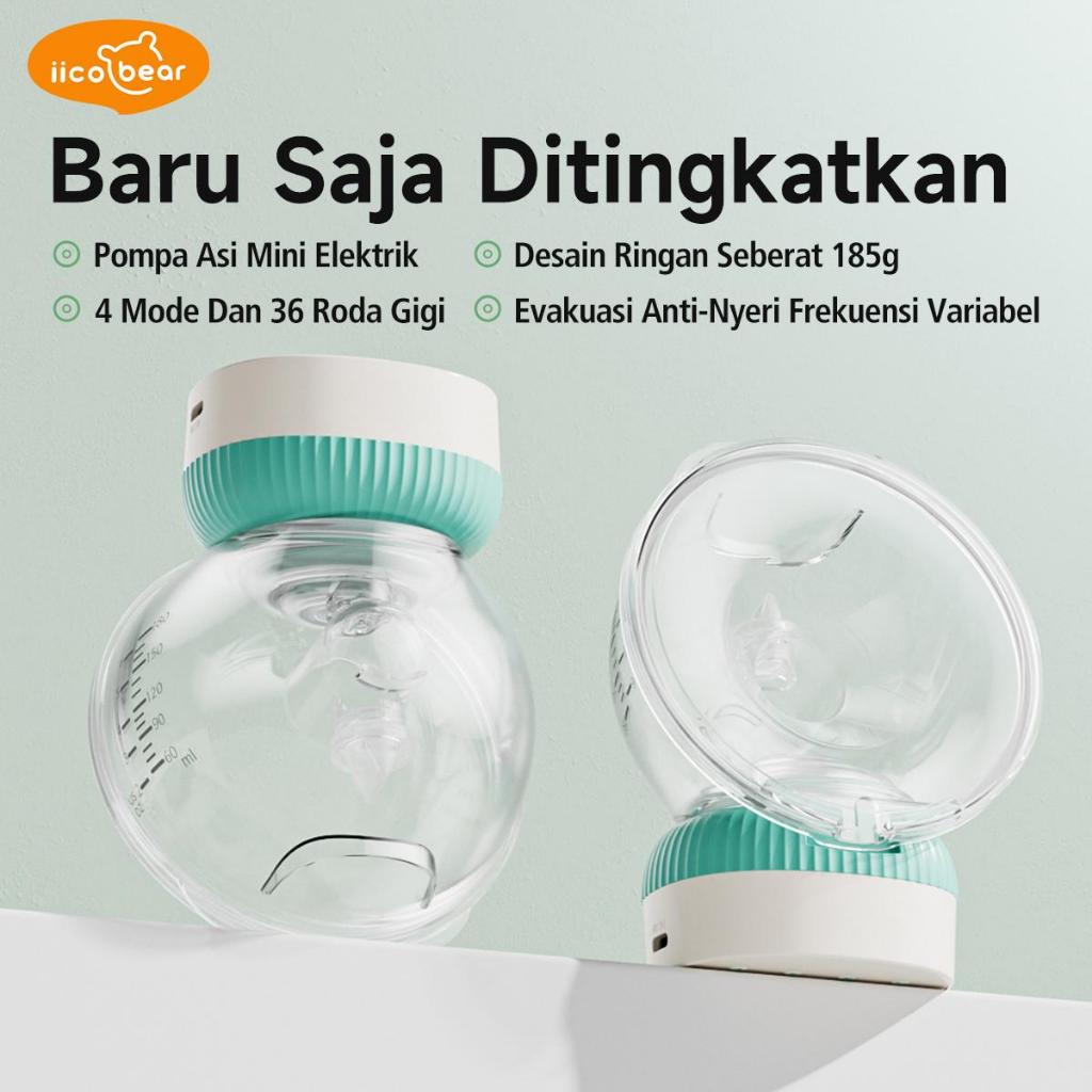 Jual Iico Bear Pompa ASI Elektrik Wearable Pumping Handsfree Portable 4 ...
