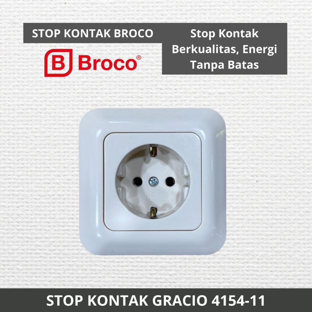 Jual Stop Kontak Broco Gracio 4154-11 | Stop Kontak Dinding Listrik ...