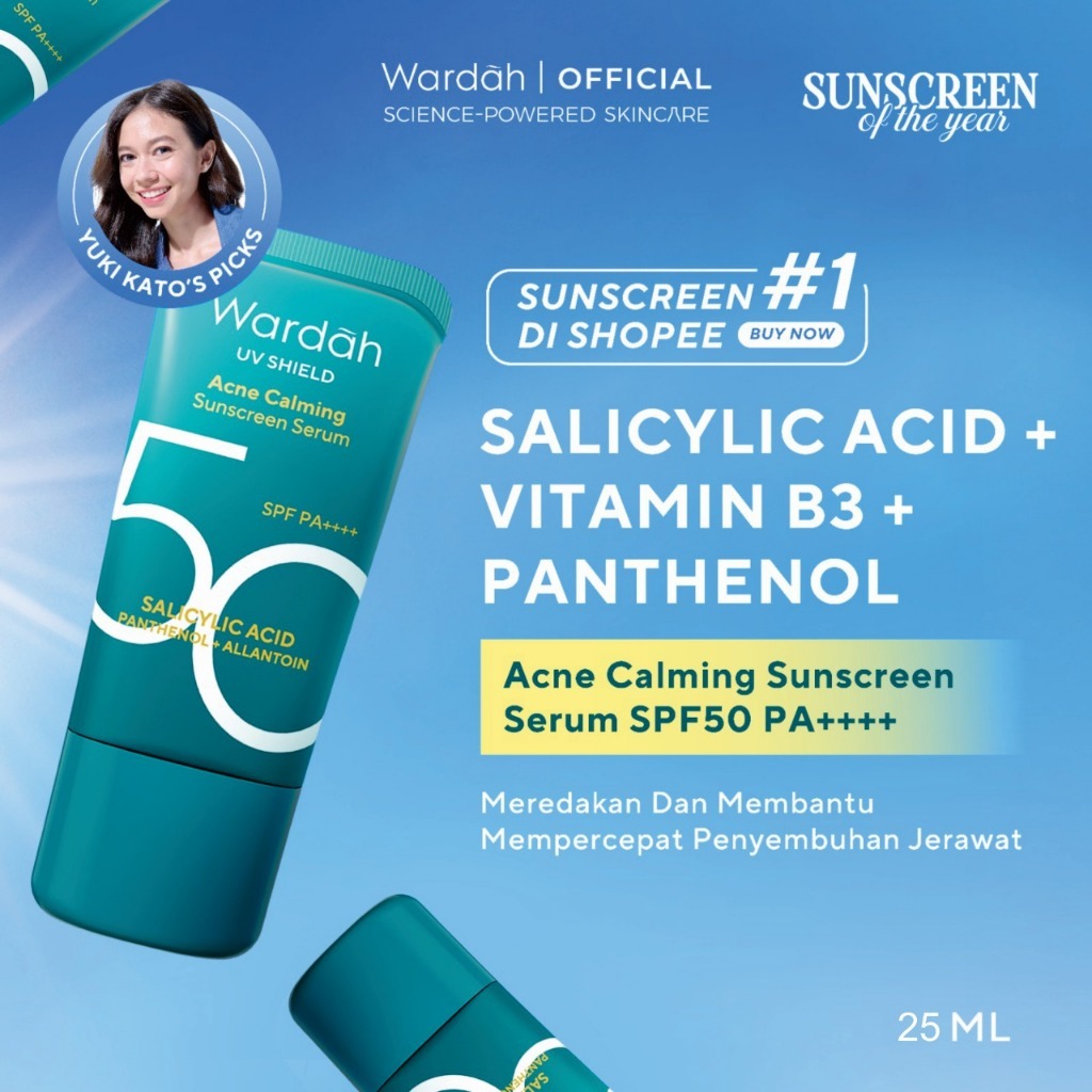 Jual [SUPER BRAND DAY: BUY 1 GET 1] WARDAH UV Shield Acne Calming Sunscreen Serum SPF 50 PA 25ml ...