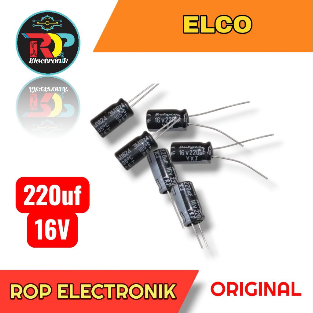 Jual ELCO 220UF 16V ELKO 220 UF 16VOLT CAPASITOR | Shopee Indonesia