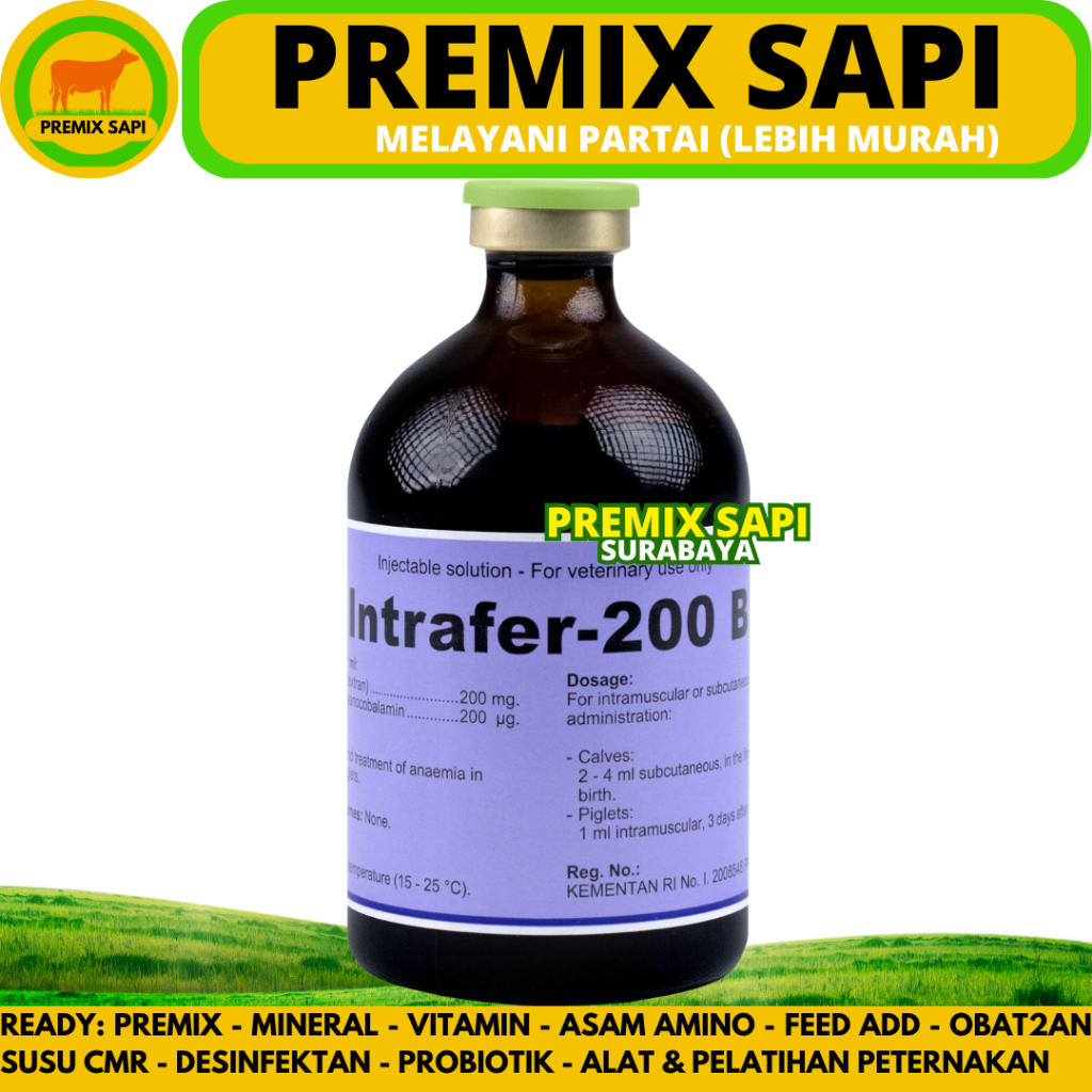 Jual INTRAFER 200 B12 100ML - Obat Hewan Anti Anemia & Pemacu ...