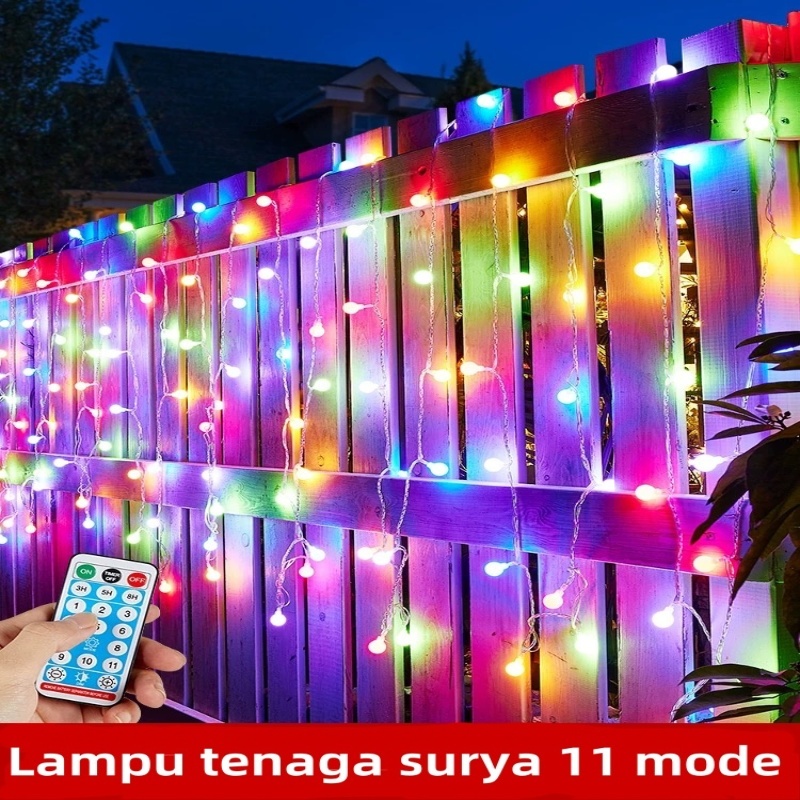 Jual Lampu String Surya 20meter 160lampu/ Lampu Pohon Natal /IP44 Lampu ...