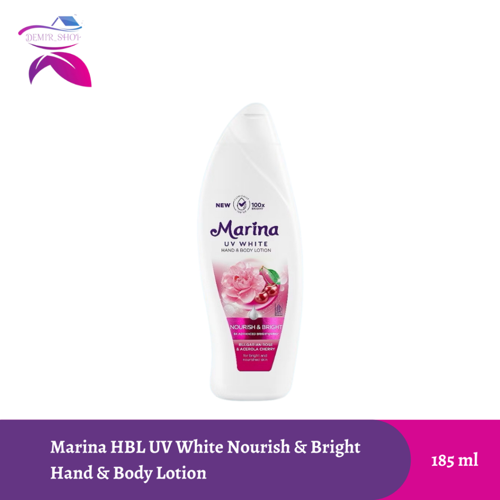 Jual Marina UV White Hand Body Lotion Nourish and Bright 185 ml ...