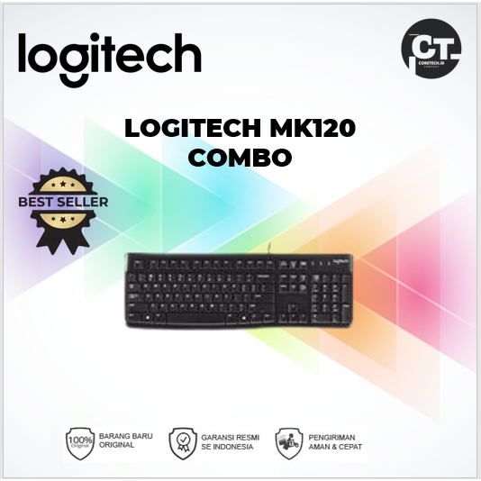 Jual LOGITECH MK120 COMBO (B100 MOUSE KABEL + K120 USB WIRED KEYBOARD ...
