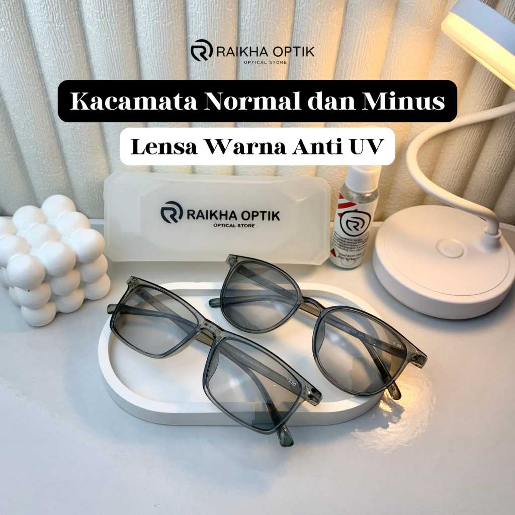 Jual Kacamata Minus Lensa warna Anti UV | Shopee Indonesia