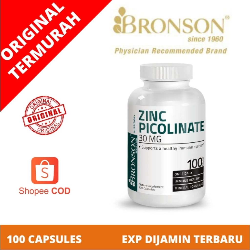 Jual Bronson Zinc Picolinate - 30 mg - 100 Capsules | Shopee Indonesia