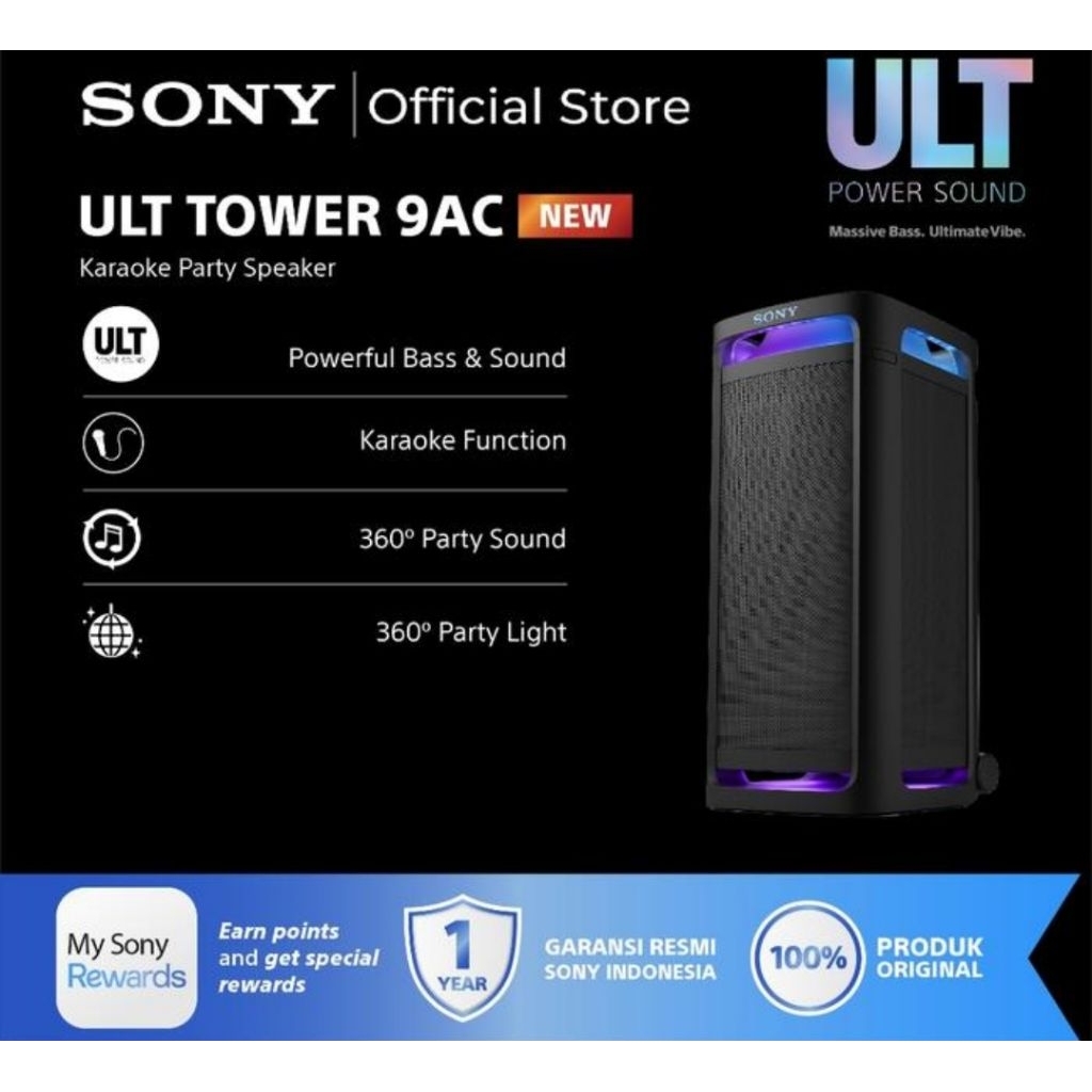 Jual SONY ULT TOWER 9 AC WIRELESS PARTY SPEAKER 9AC/SRS-ULT900AC ...