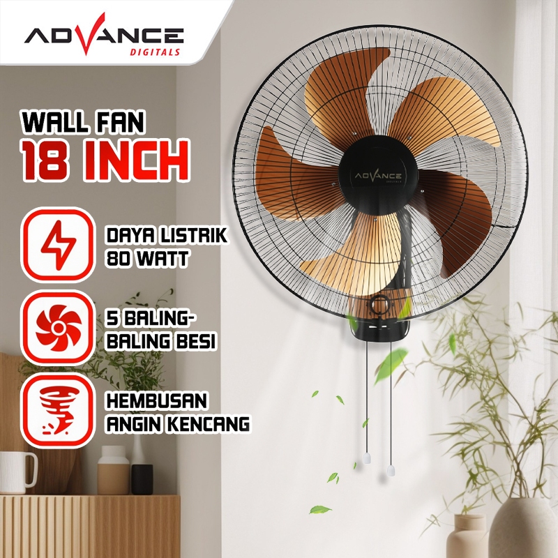 Jual 【COD】Advance kipas angin dinding WF-1835 kipas angin tempel kipas ...