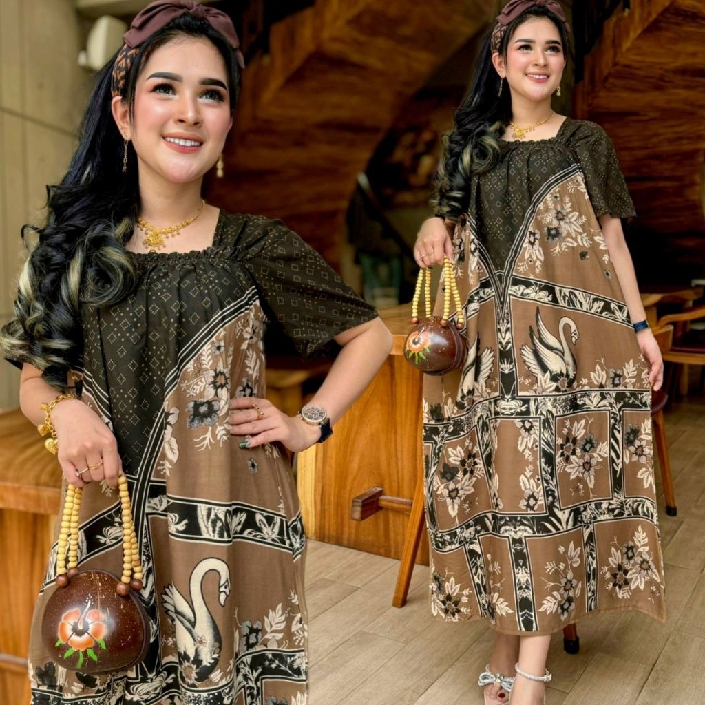 Jual DRESS TERBARU 2024 NEW ARRIVAL - DASTER FUJI JUMBO BUSUI TERBARU ...