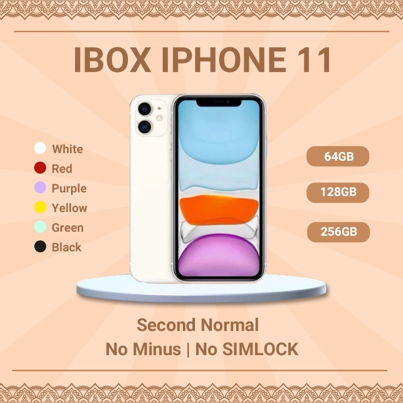 Jual IBOX IPhone 11 Second 64GB 128GB 256GB Fullset Mulus LCD Orig No Recond Good Conditions ...