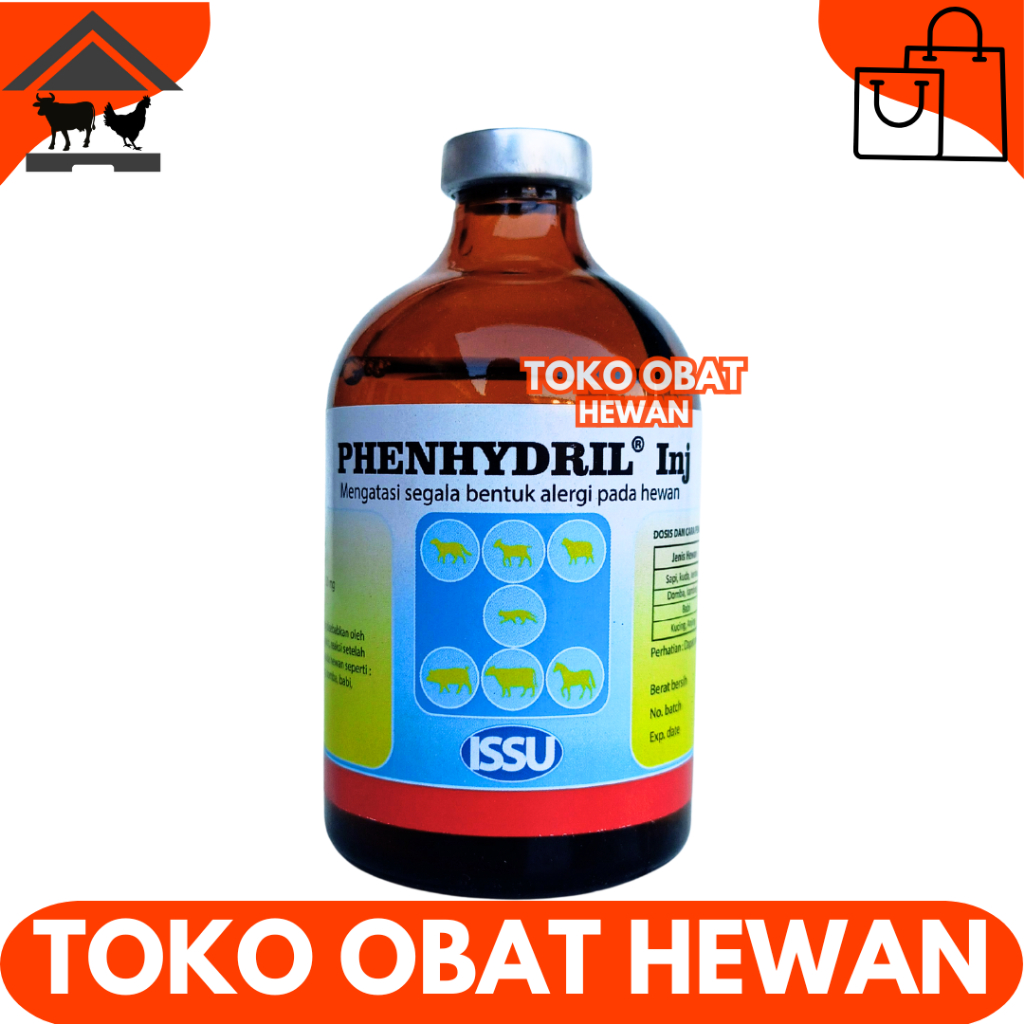 Jual PHENHYDRIL INJ 100ML ISSU - Obat Hewan Antihistamin Ternak Sapi ...