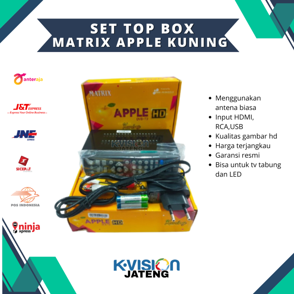 Jual SET TOP BOX MATRIX APPLE KUNING TERBARU BERGARANSI RESMI-BISA COD ...