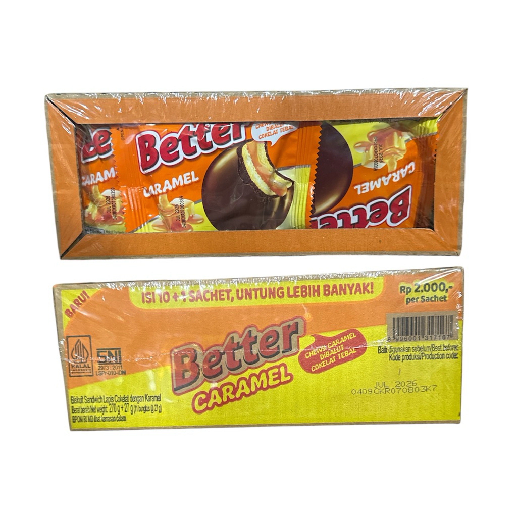 Jual Better Sachet Box Rasa Caramel isi 11 pcs | Shopee Indonesia