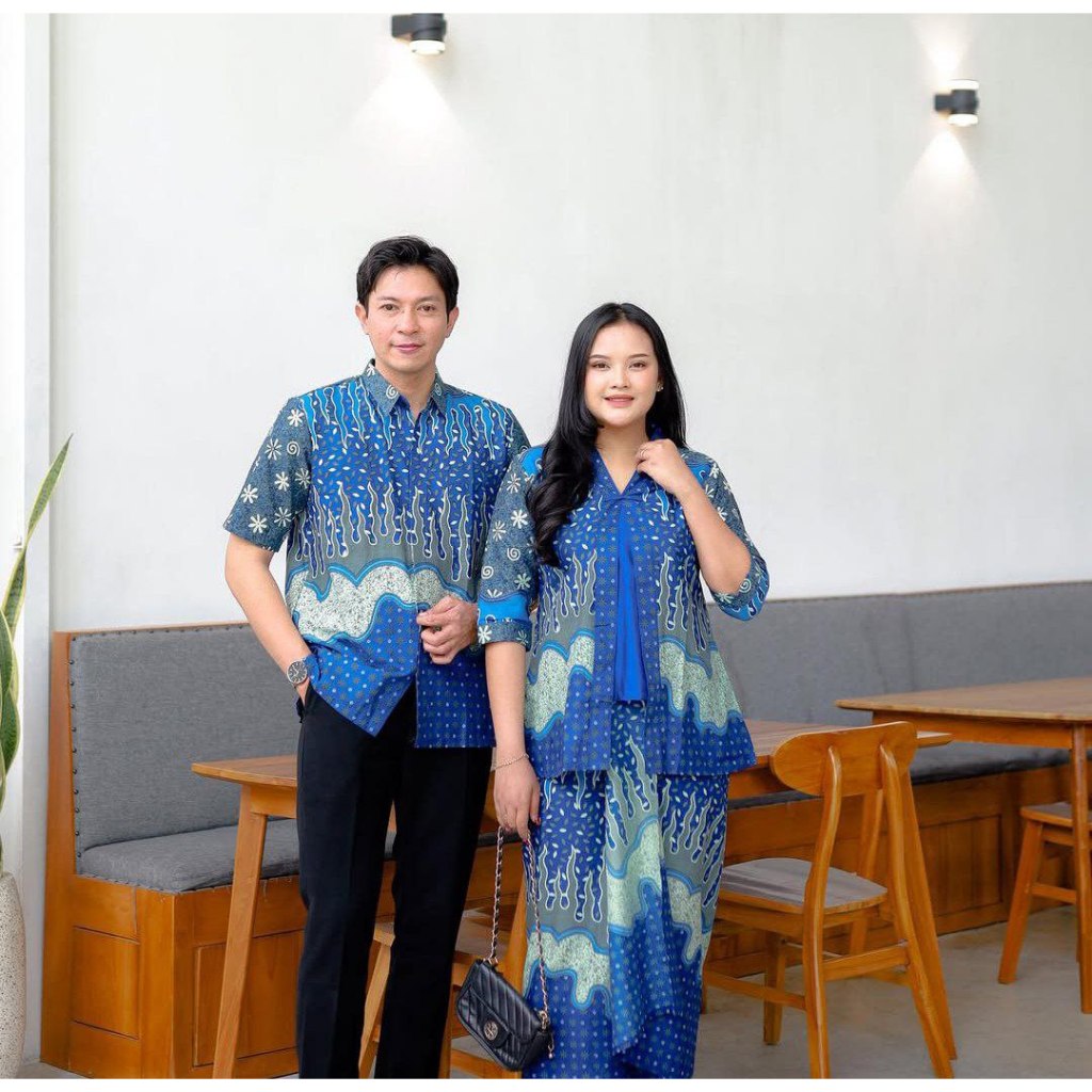 Jual Benang Raja Batik Couple Pria Wanita Truntum Bunga | Shopee Indonesia