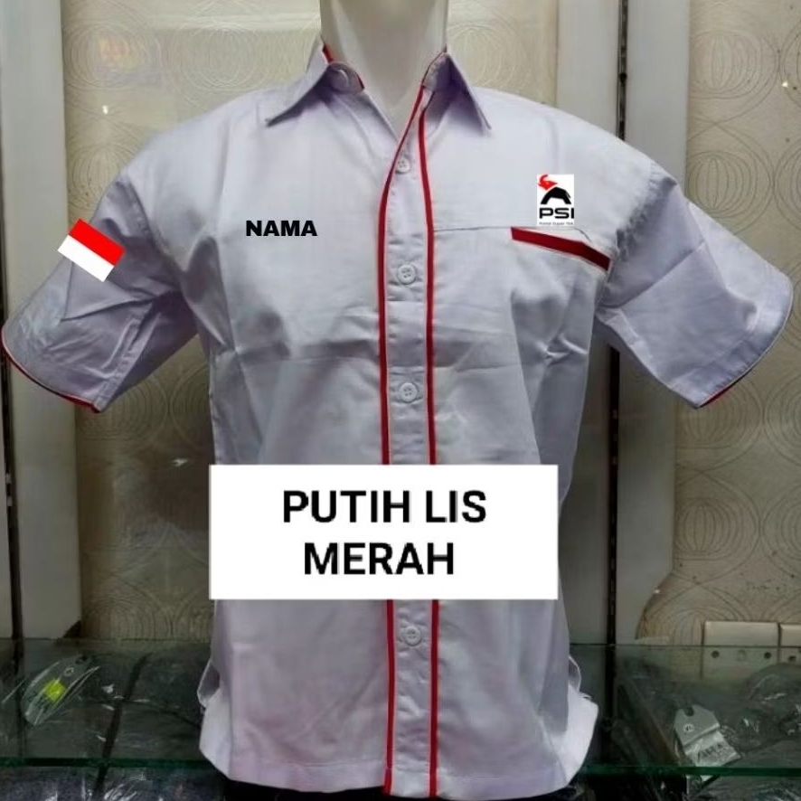Jual BIG size Kemeja partai solidaritas Indonesia baju partai ...