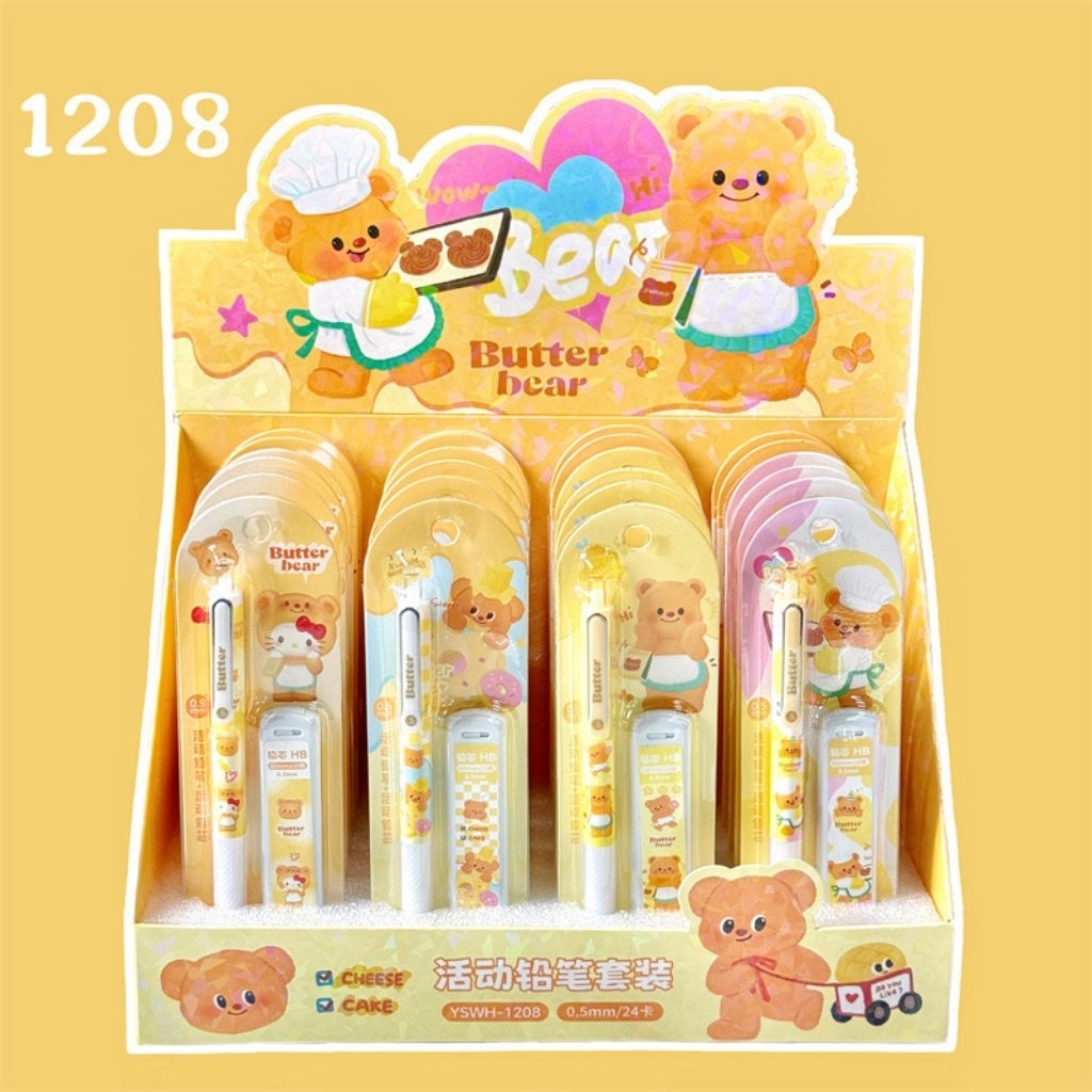 Jual (PM003) 1Set Butter Bear Pencil Set 0,5mm / Pensil Tik Tek ...