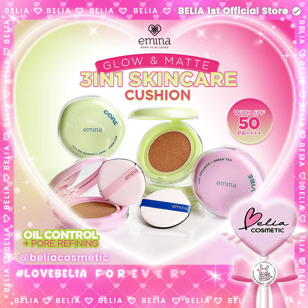 Jual ™ BELIA ™ EMINA Glow & Matte 3in1 Skincare Cushion SPF 50 PA ...