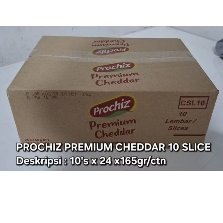 Jual PROCHIZ PREMIUM CHEDDAR 10SLICE (KARTON) | Shopee Indonesia