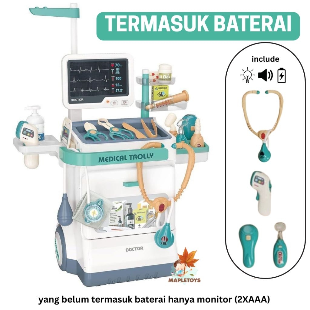 Jual LENGKAP Mainan anak dokter troli + BAJU dokter set aksesoris ...