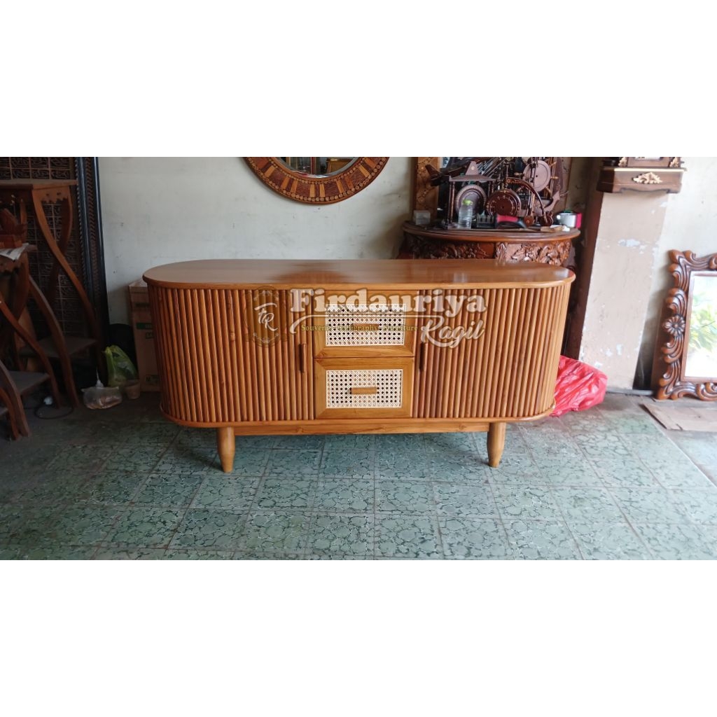 Jual Buffet bufet salur bifet tv meja tv kayu jati perhutani solid ...