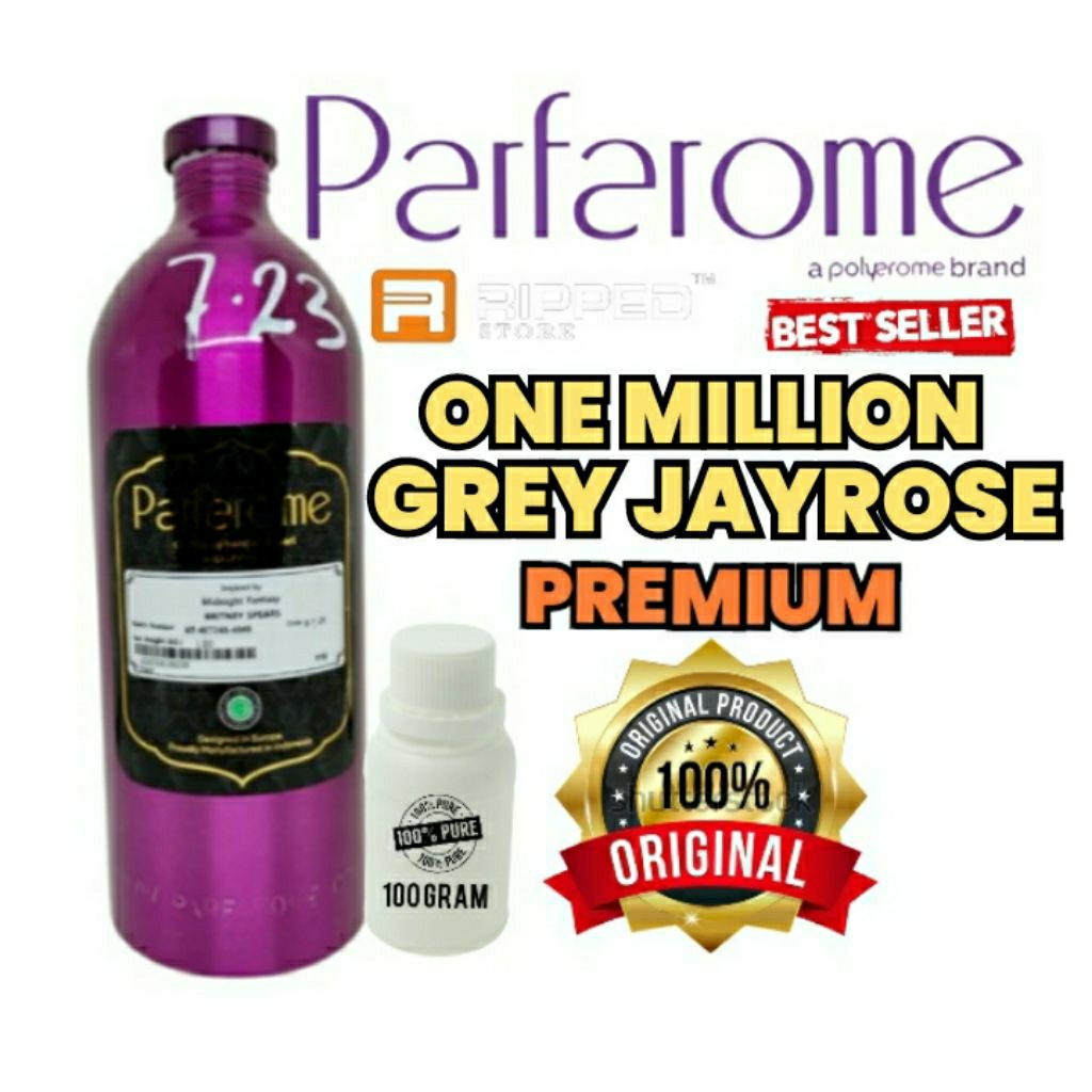 Jual 100ML Bibit Parfum Murni One Million Lucky Grey Jayrose Original ...