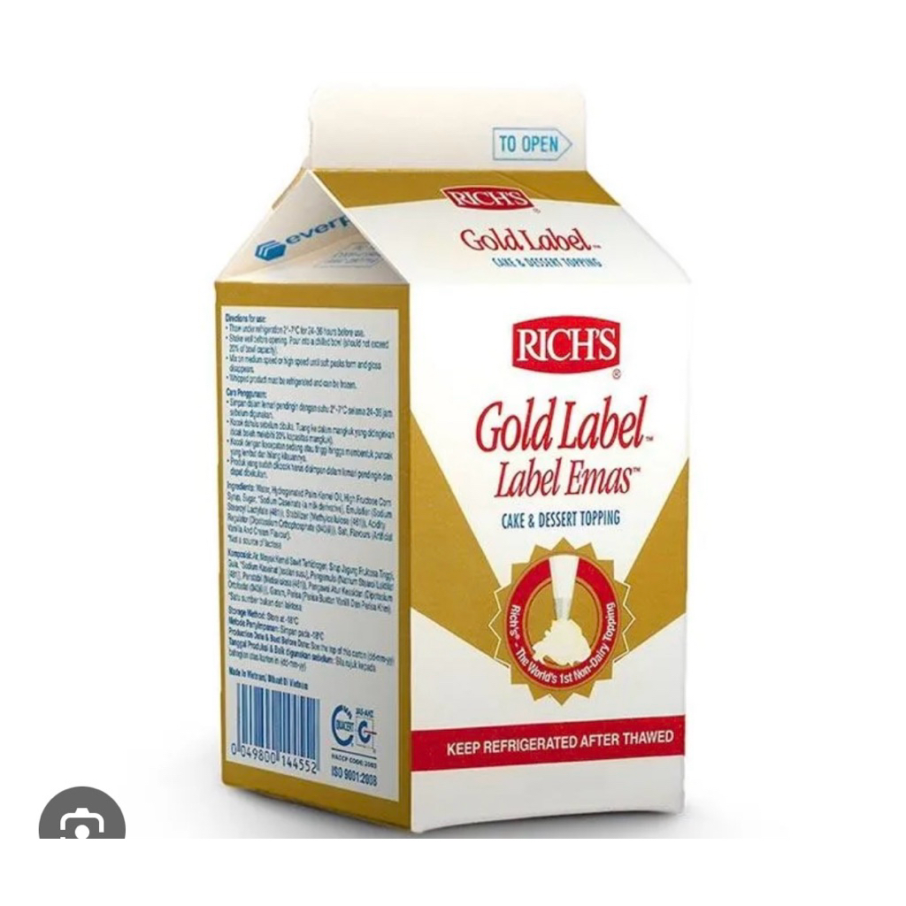 Jual Rich Gold Whipping Cream 500gr | Shopee Indonesia