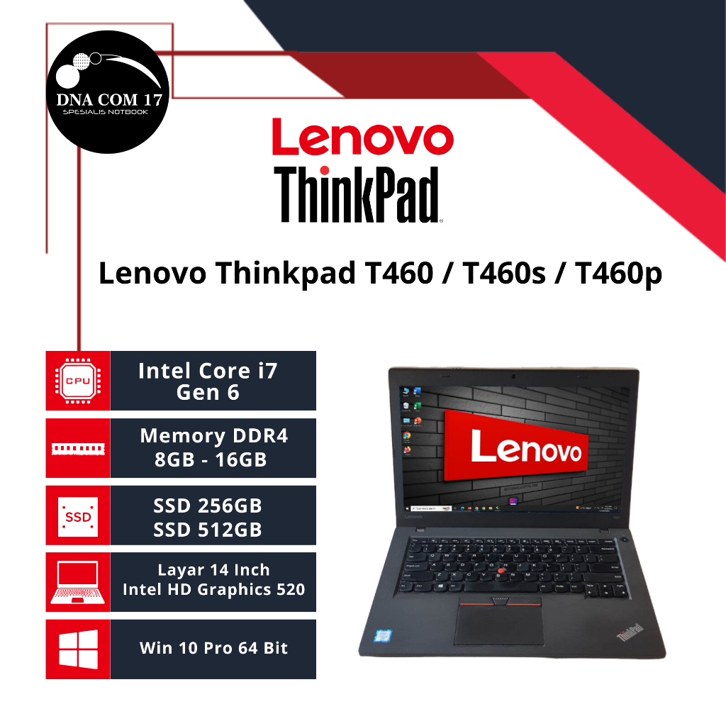 Jual Lenovo Thinkpad T460 / T460s / T460p / L570 | i5 / i7 Gen 6 / 7 ...