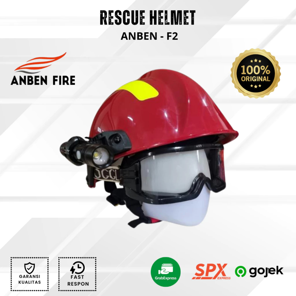 Jual Helm Pemadam Kebakaran ANBEN FIRE - F2 Rescue Helmet Safety ...