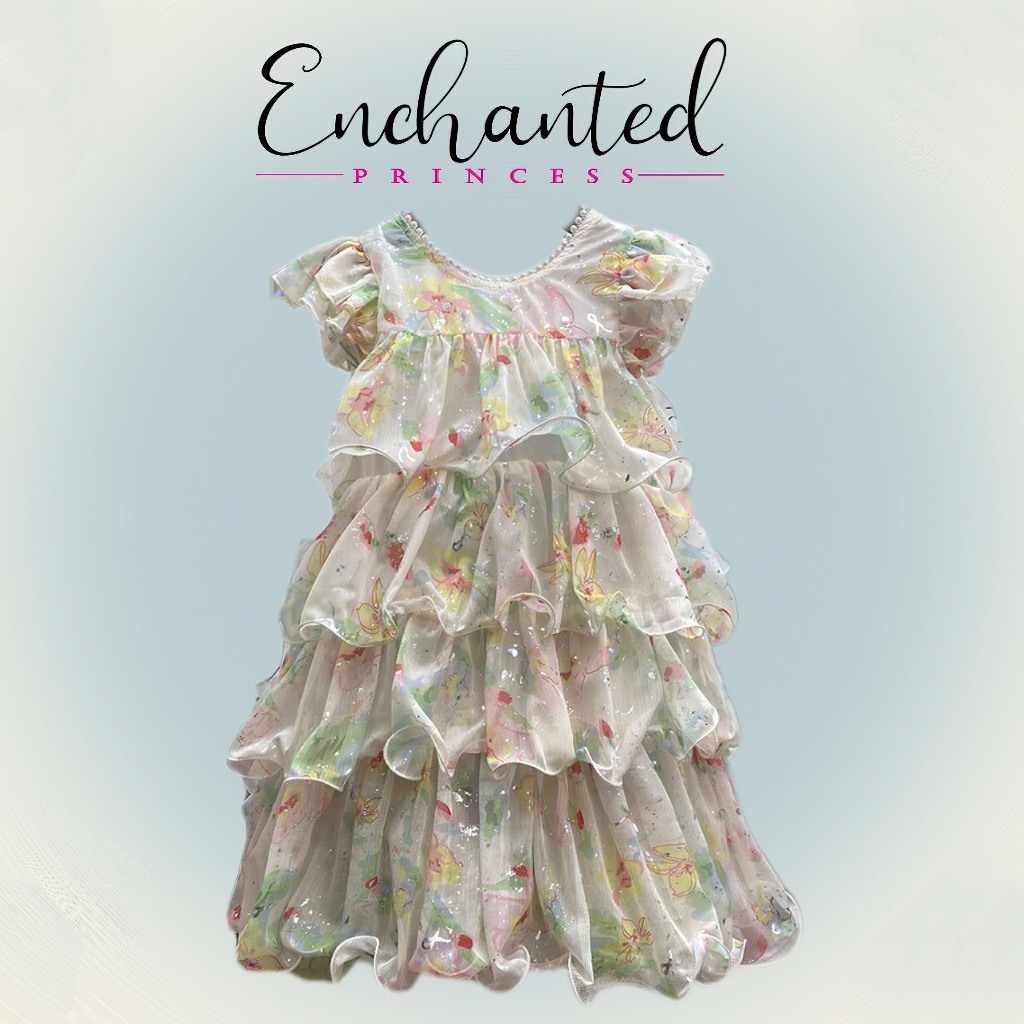 Jual 【ENCHANTED PRINCESS】Gaun anak perempuan, gaun kue lengan terbang ...