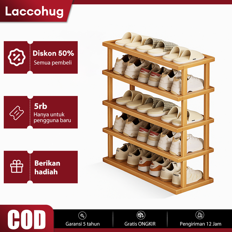 Jual Laccohug Rak Sepatu Kayu Rumah Rak Sepatu Minimalis Rak Sepatu ...