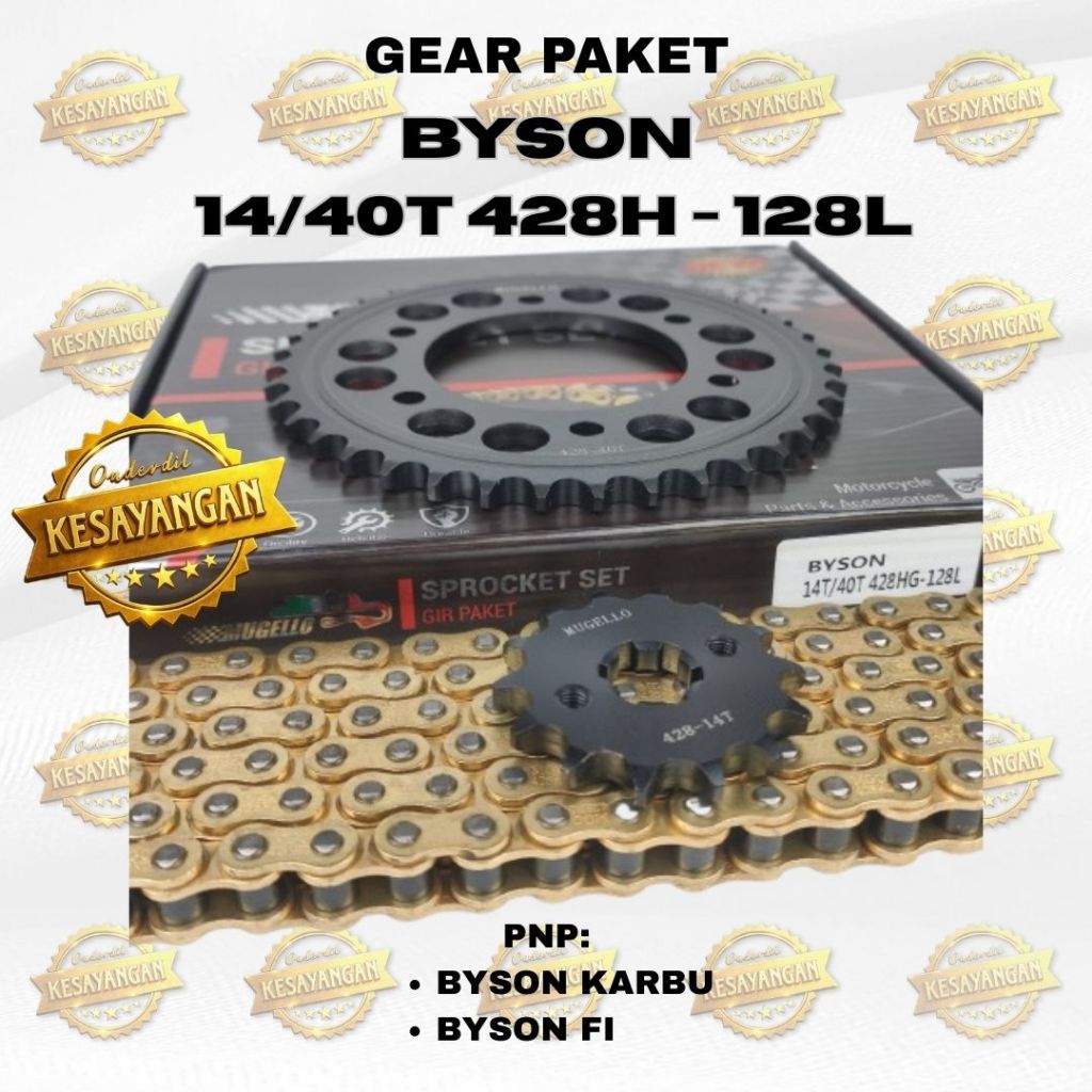 Jual GEAR PAKET BAJA YAMAHA BYSON - BYSON KARBU - BYSON FI 14/40T 428HG ...