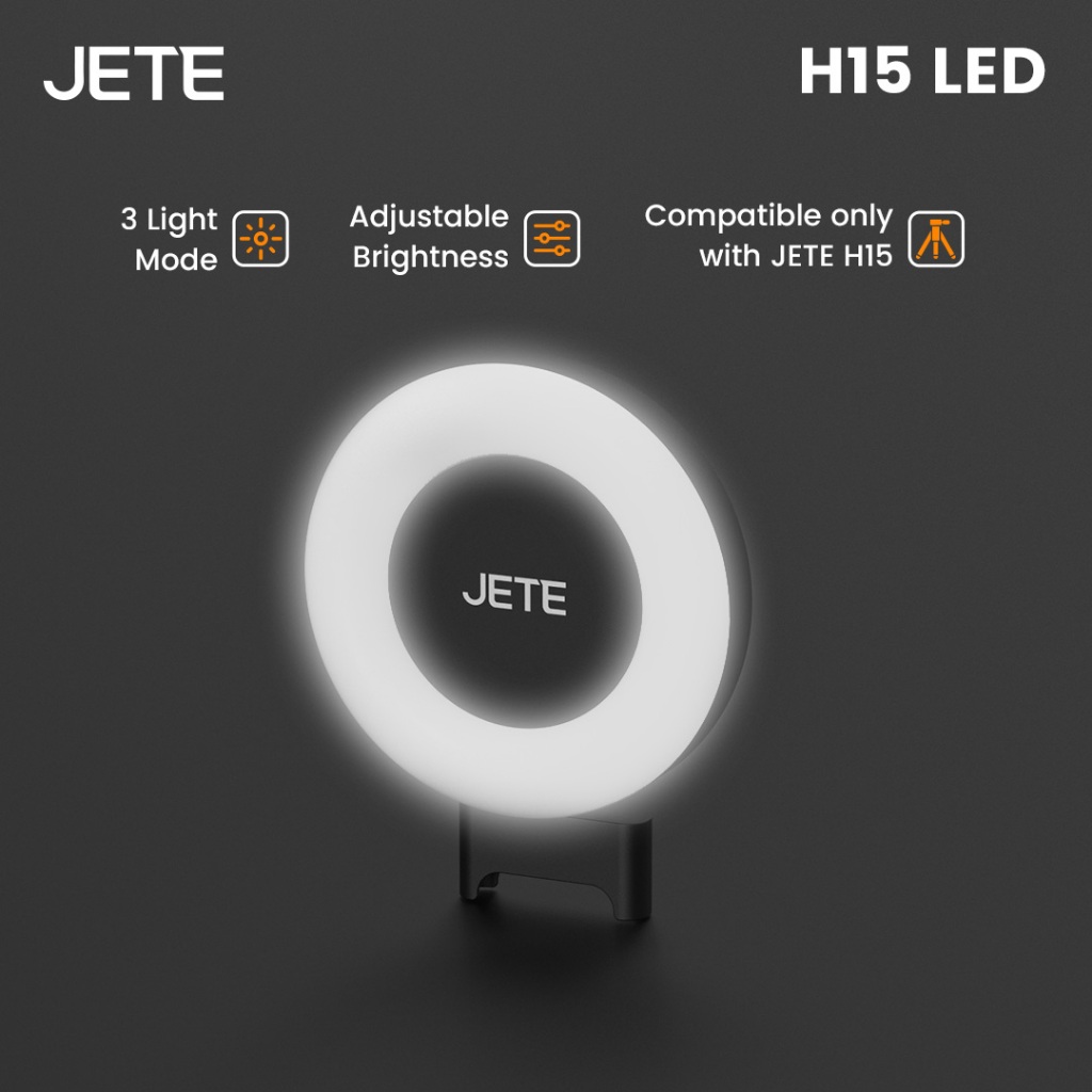 Jual JETE H15 LED Ring Light Pocket Mini Lighting Konten Portable Lampu ...