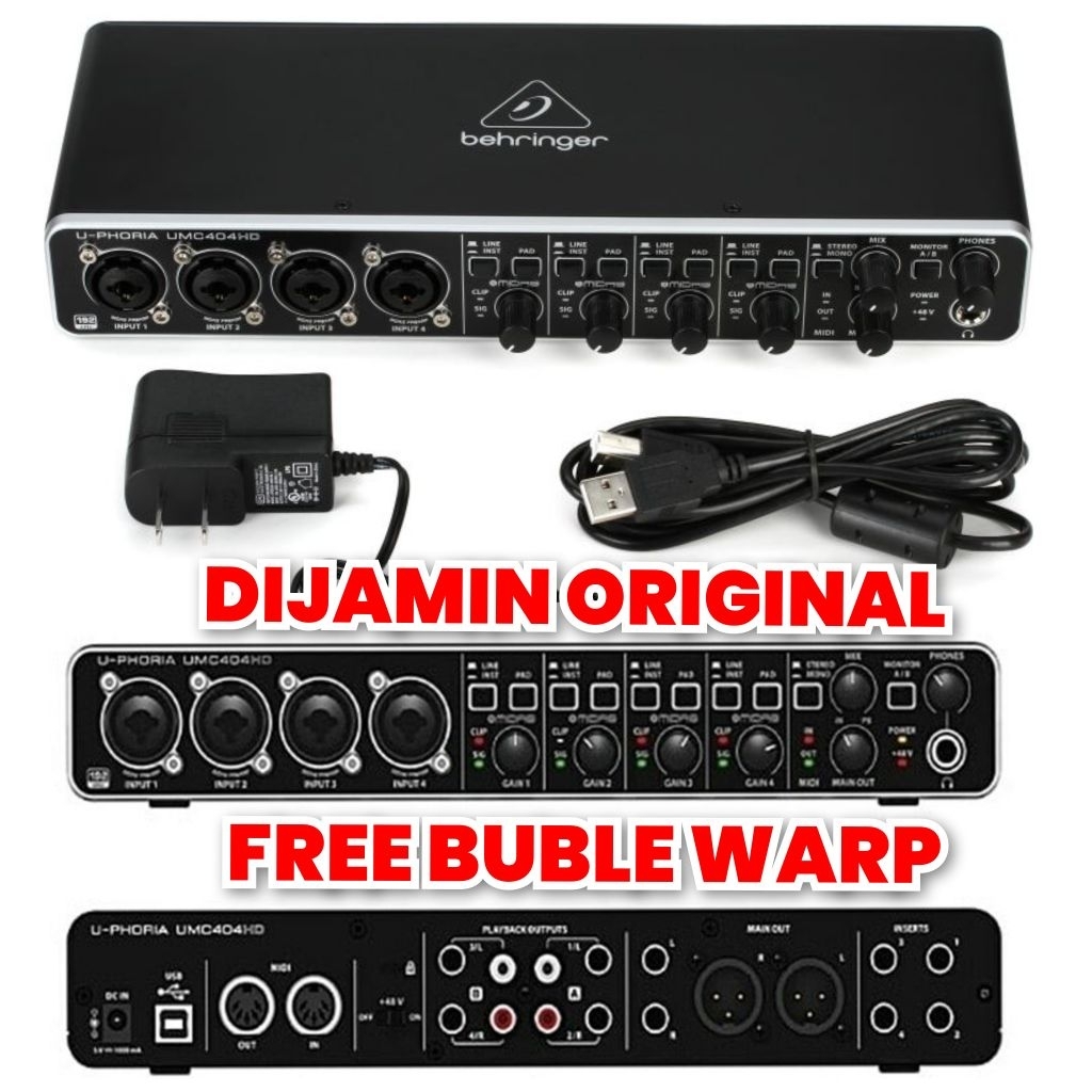 Jual SOUNDCARD BEHRINGER UMC404HD AUDIO INTERFACE BEHRINGER UMC 404 HD ...