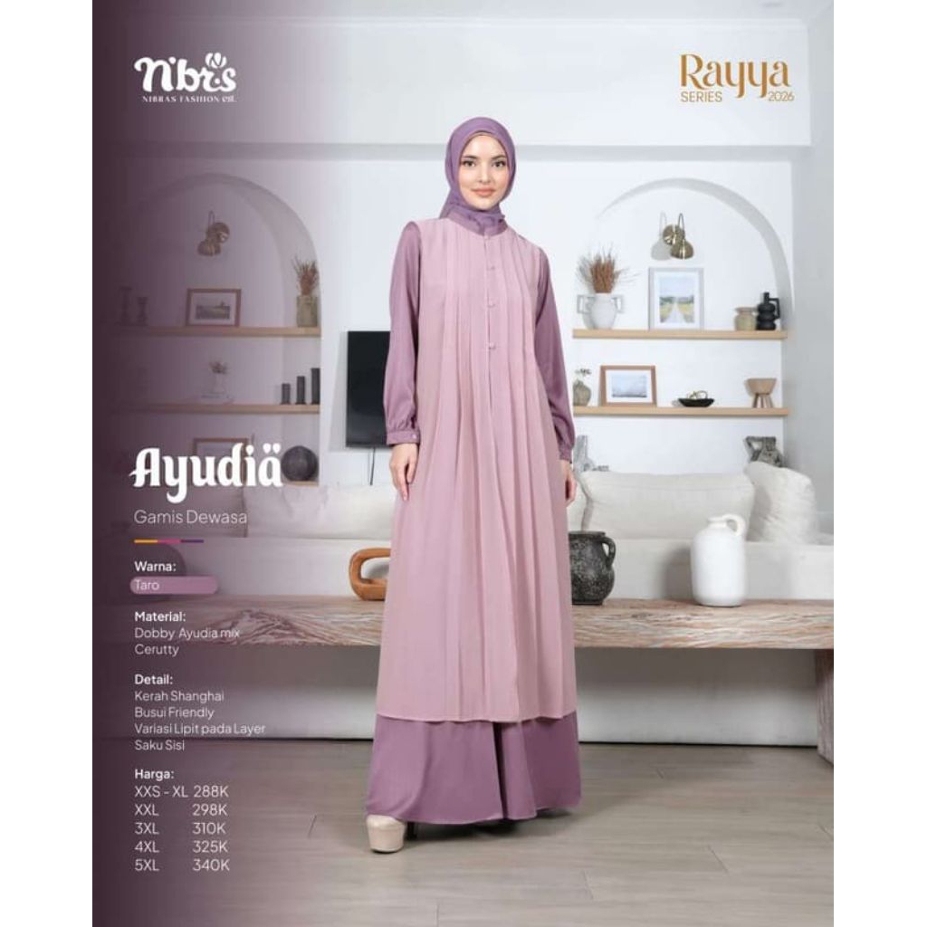Jual TERBARU GAMIS SARIMBIT NIBRAS 2026//AYUDIA | Shopee Indonesia