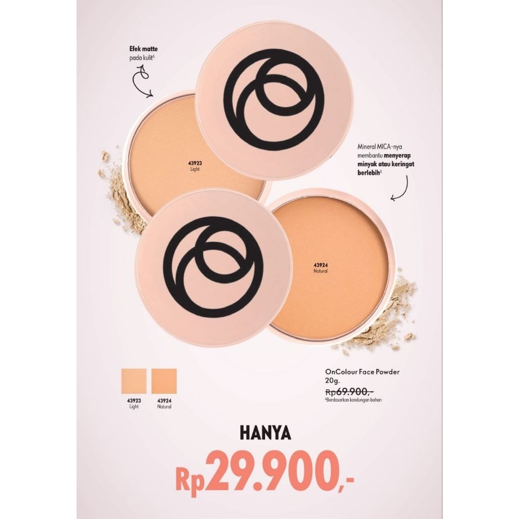 Jual On Colour Face Powder New Light and Natural | Shopee Indonesia