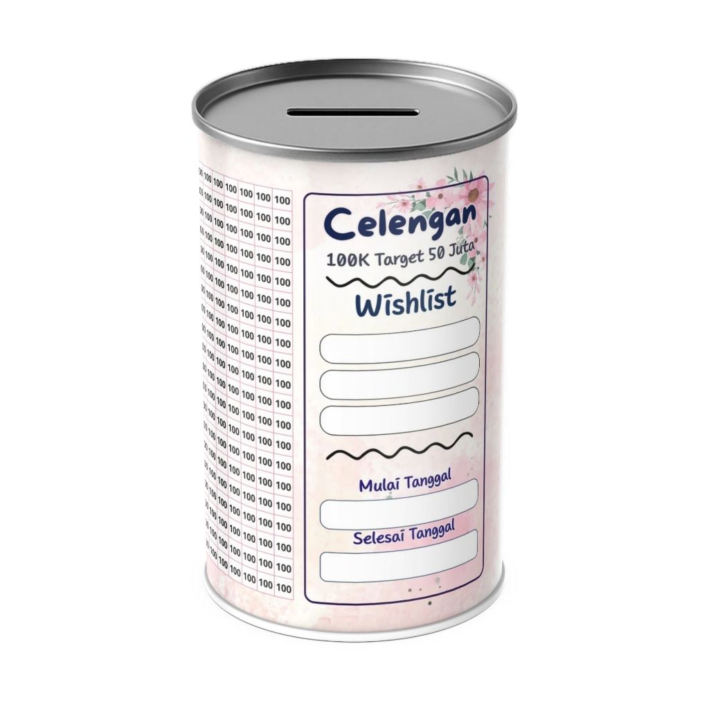 Jual Celengan Target JUMBO 100K Target 50 Juta – Diameter 10cm Tinggi ...